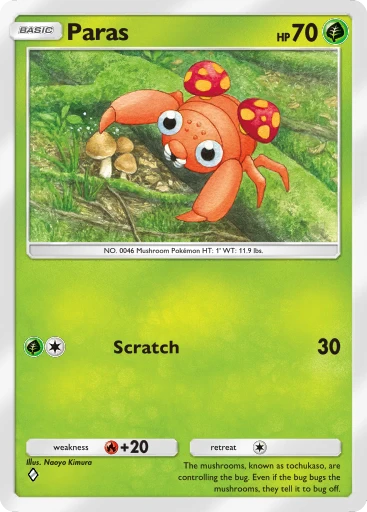 Paras Card Guide - [A1] Genetic Apex | PTCGP Wiki